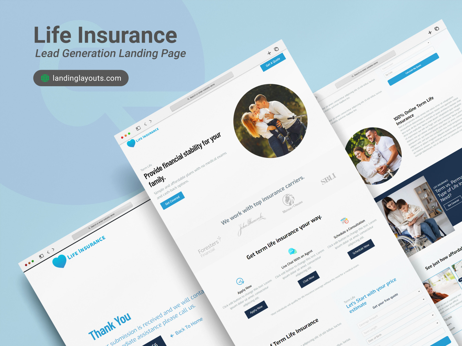 Term Life Insurance Lead Generation Landing Page by Landing Layouts on ... Term Life Insurance Lead Generation Landing Page by Landing Layouts on ...