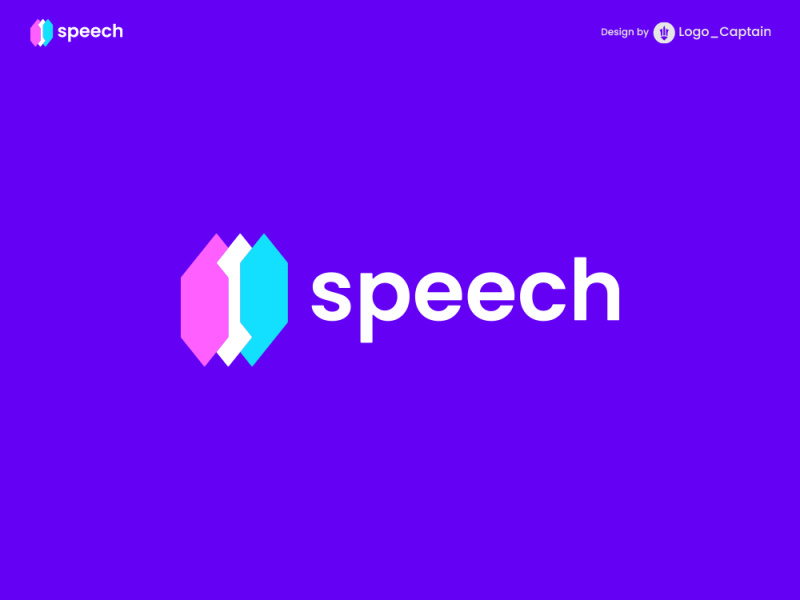 Speech Logo Design | Social media by LogoCaptain Studio on Dribbble