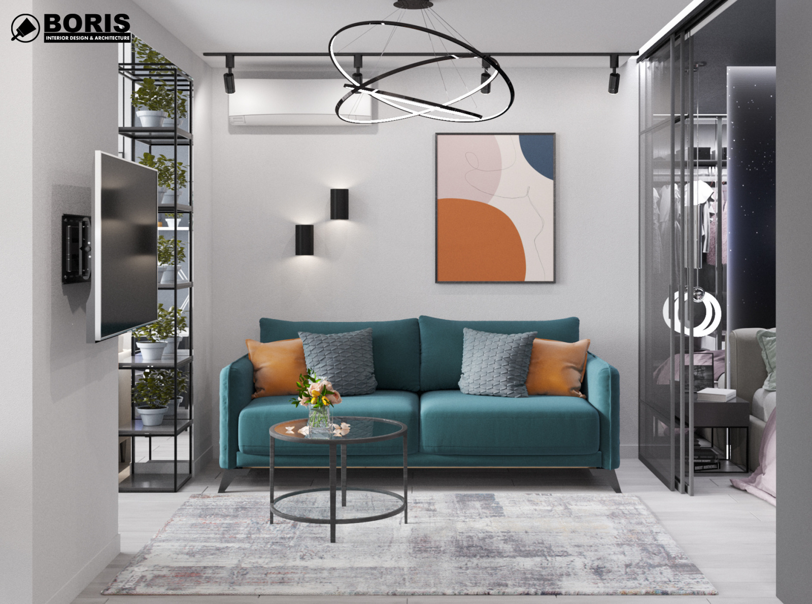 Apartment in a modern style design project by Borisstudio on Dribbble