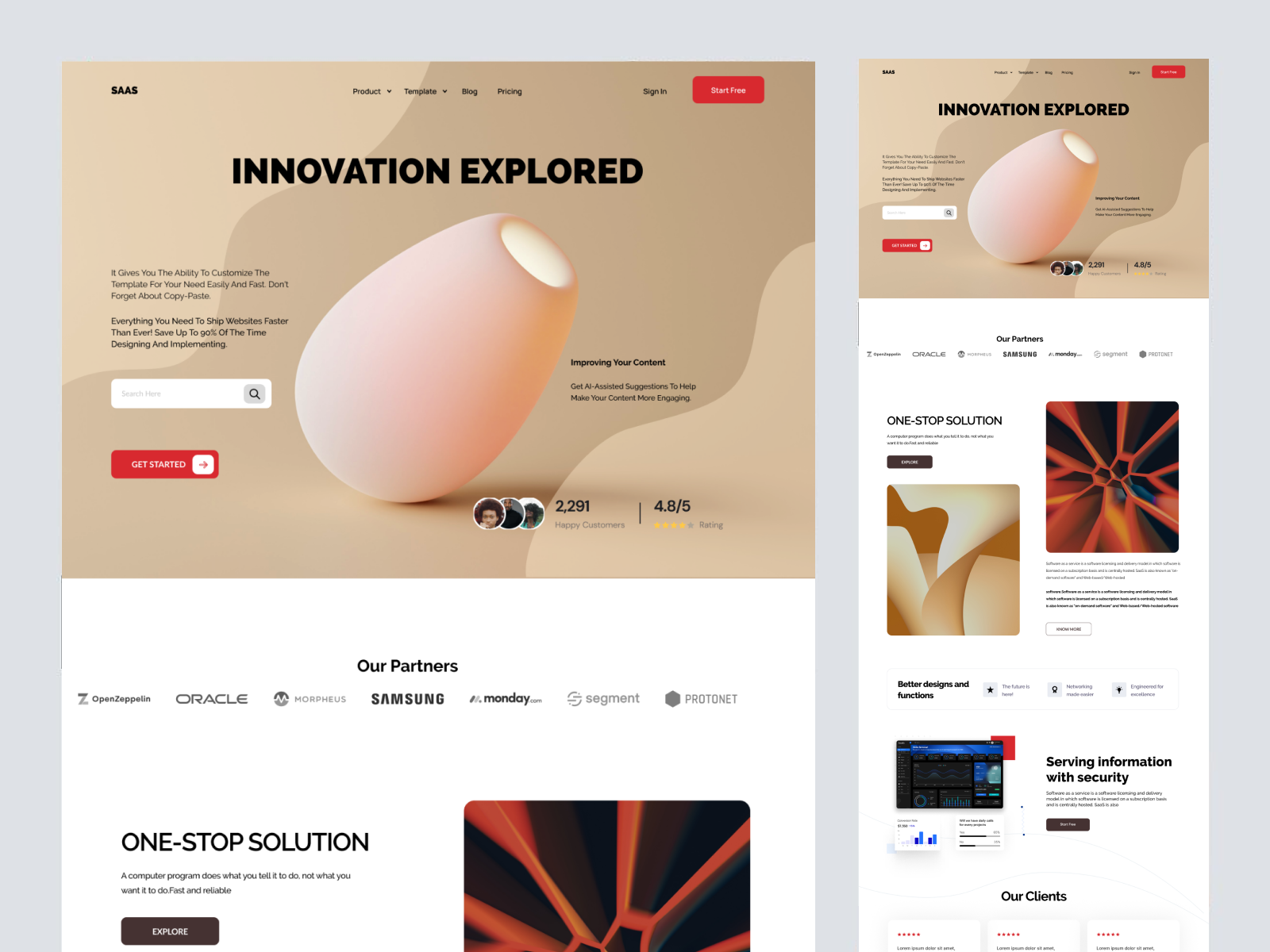 SAAS Landing Page Design by Farzana Rahman on Dribbble