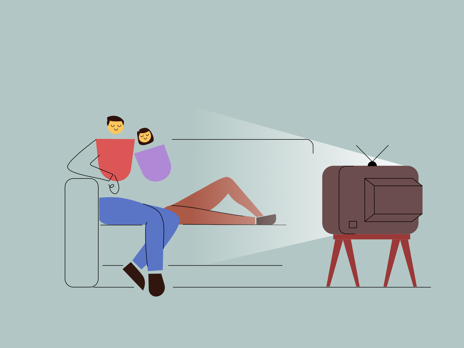 watching tv by Rajith k on Dribbble