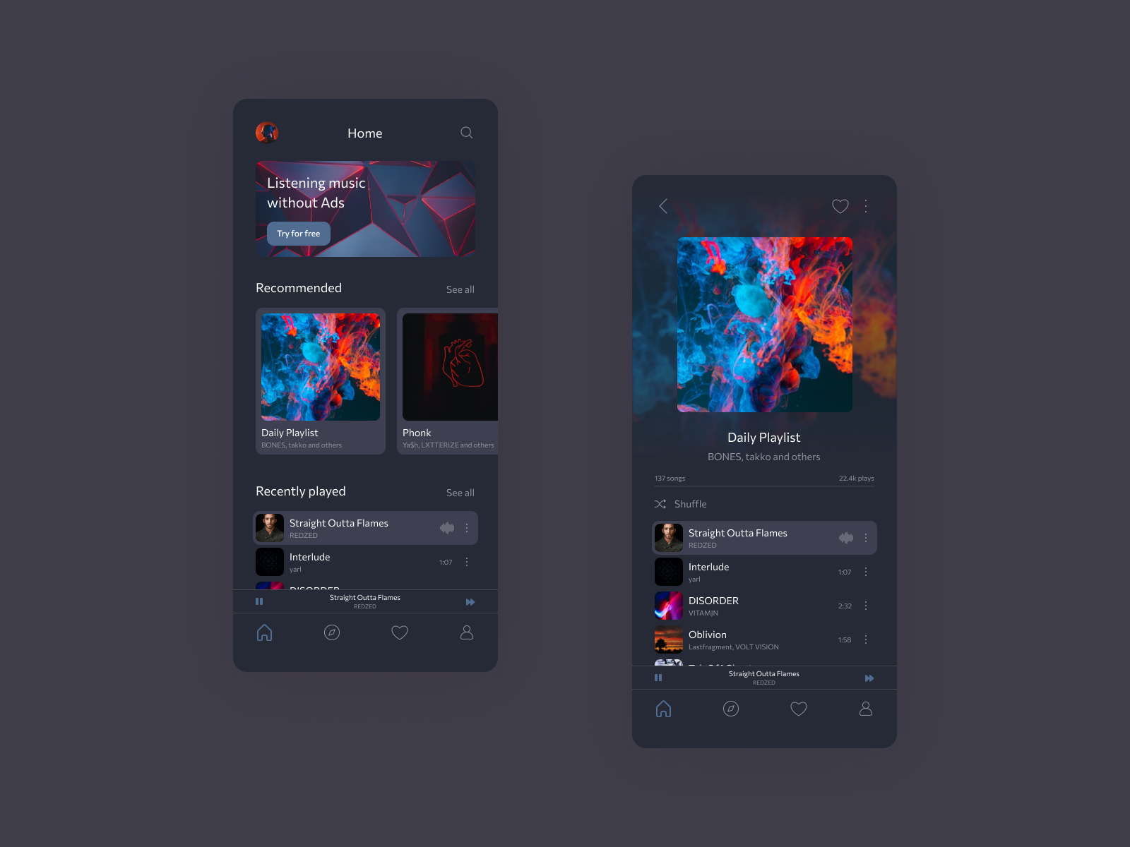 Music Player App Design by Angelina on Dribbble