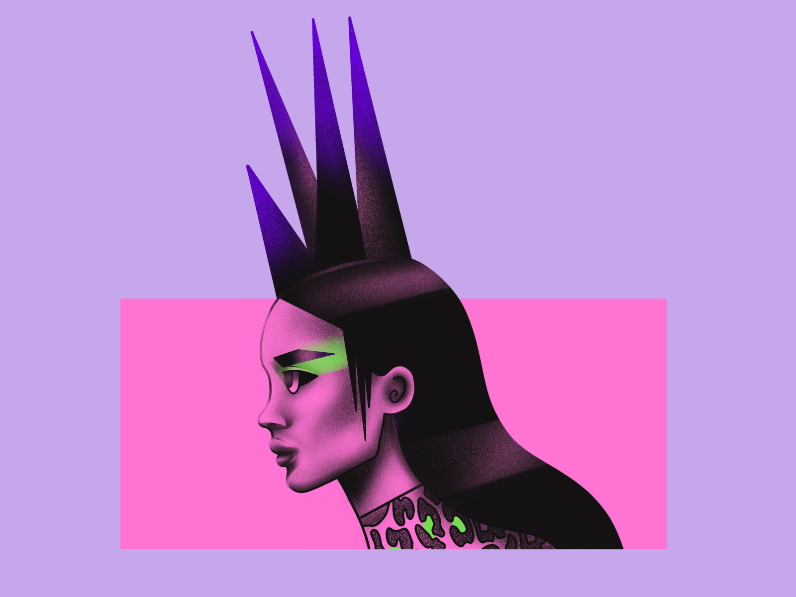 Punk girl illustration by Alexandra Baron on Dribbble