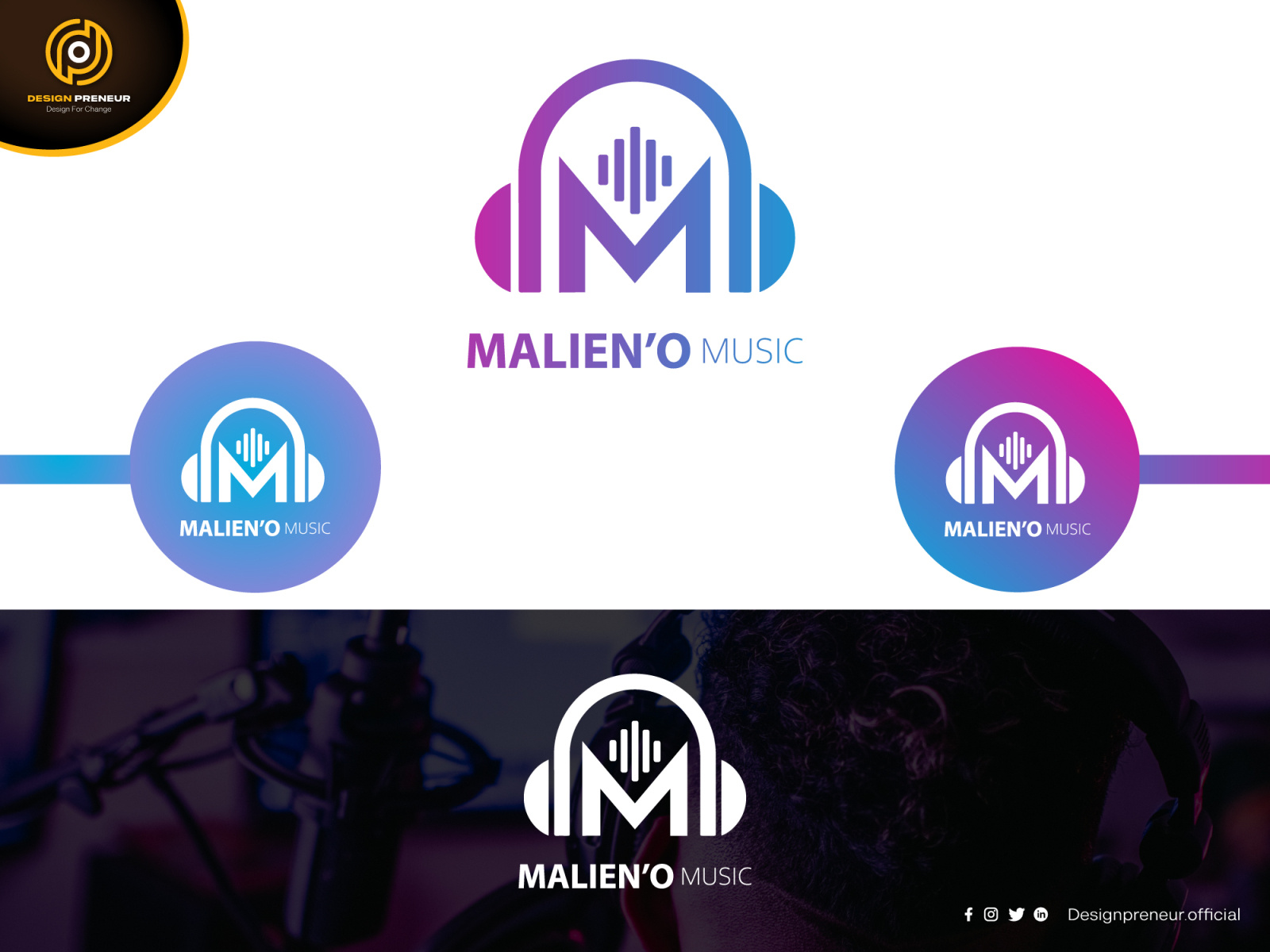 Music Logo Designing / Musician Logo by Design preneur official on Dribbble