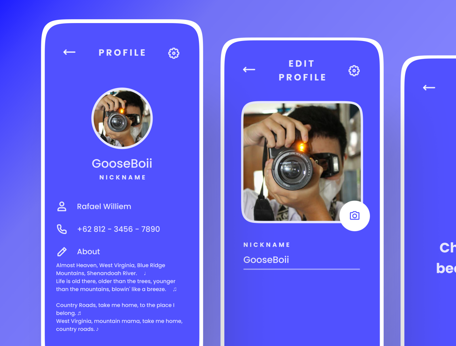 Daily UI #6 - User Profile Page by GooseBoii on Dribbble