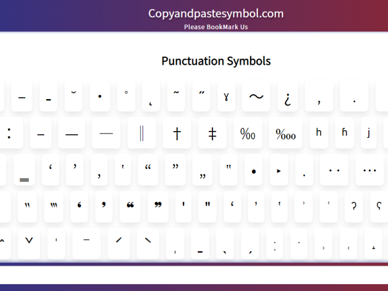 Punctuation Symbols by Copy And Paste Symbols on Dribbble