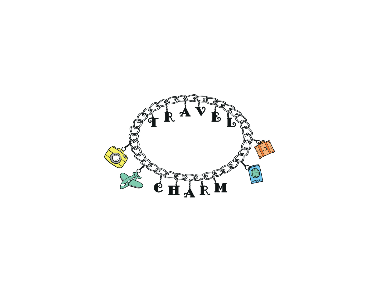 Travel Charm Logo Design by Kelly M. La Rosa on Dribbble