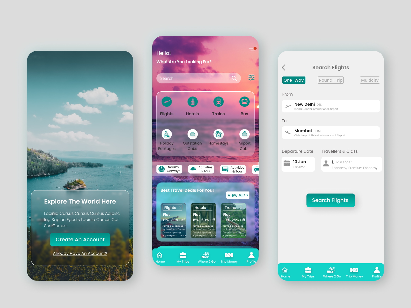 Travel application. by Divya singh on Dribbble