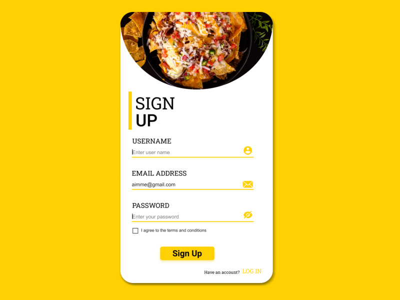 #DAILY UI 001-SIGN UP PAGE by Sri Ashwathi on Dribbble