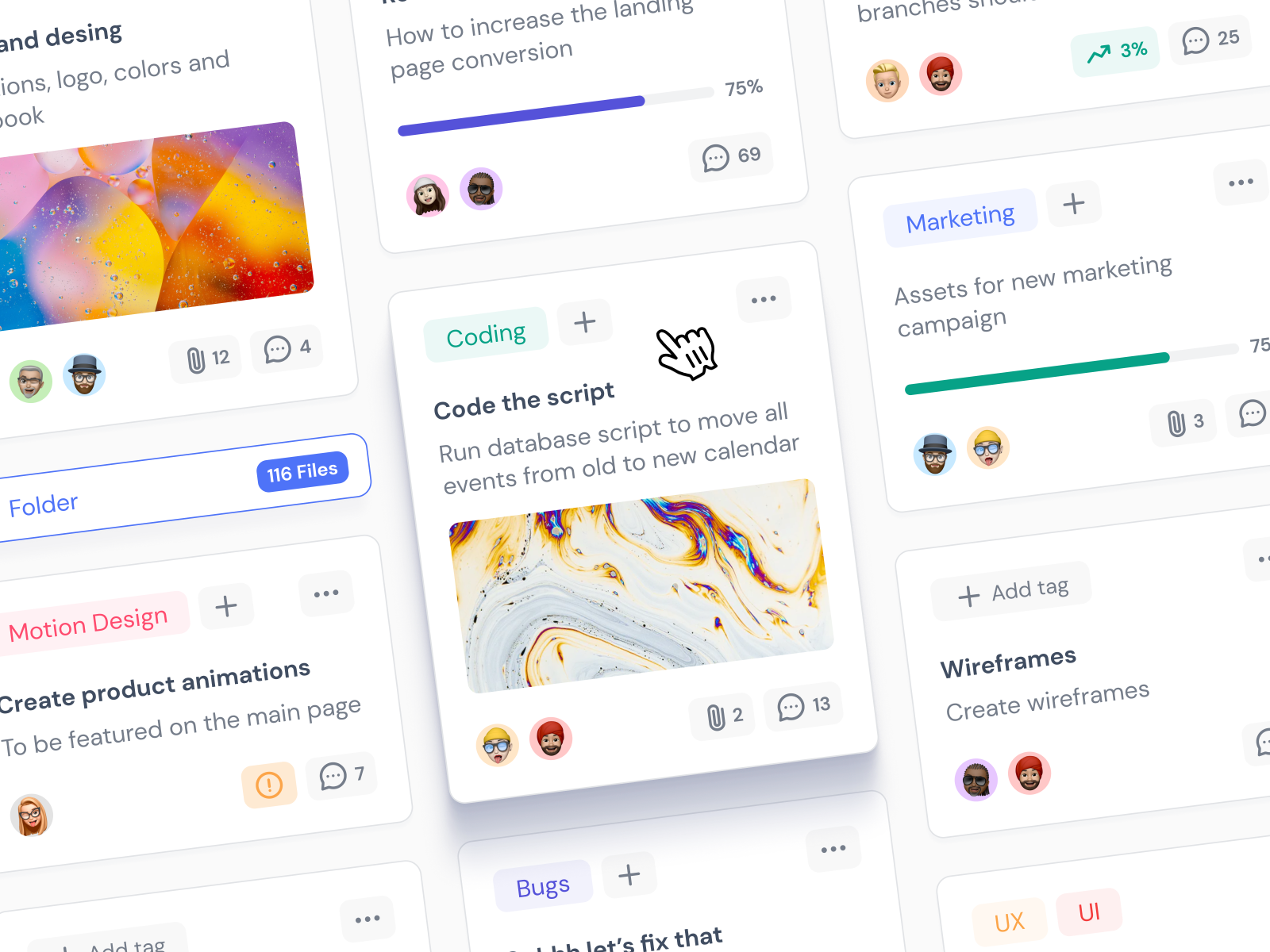 Task Manager & Kanban Cards - UI kit by Roman for Setproduct on Dribbble
