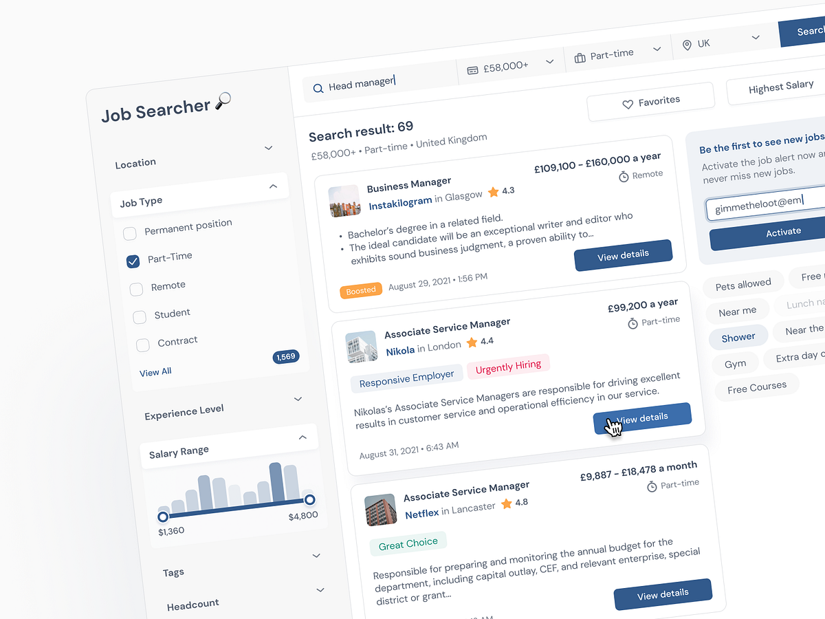 Job Search Platform - Figma UI kit by Roman for Setproduct on Dribbble