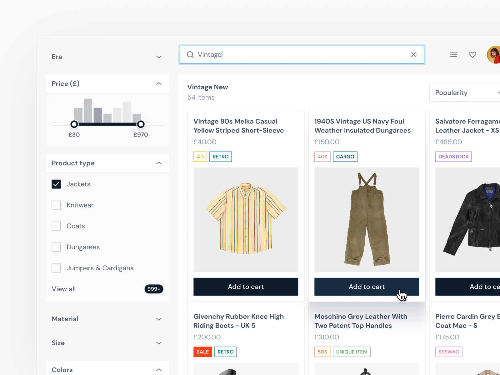 Clothing Web eCommerce Cards - Figma UI Kit by Roman for Setproduct on ...