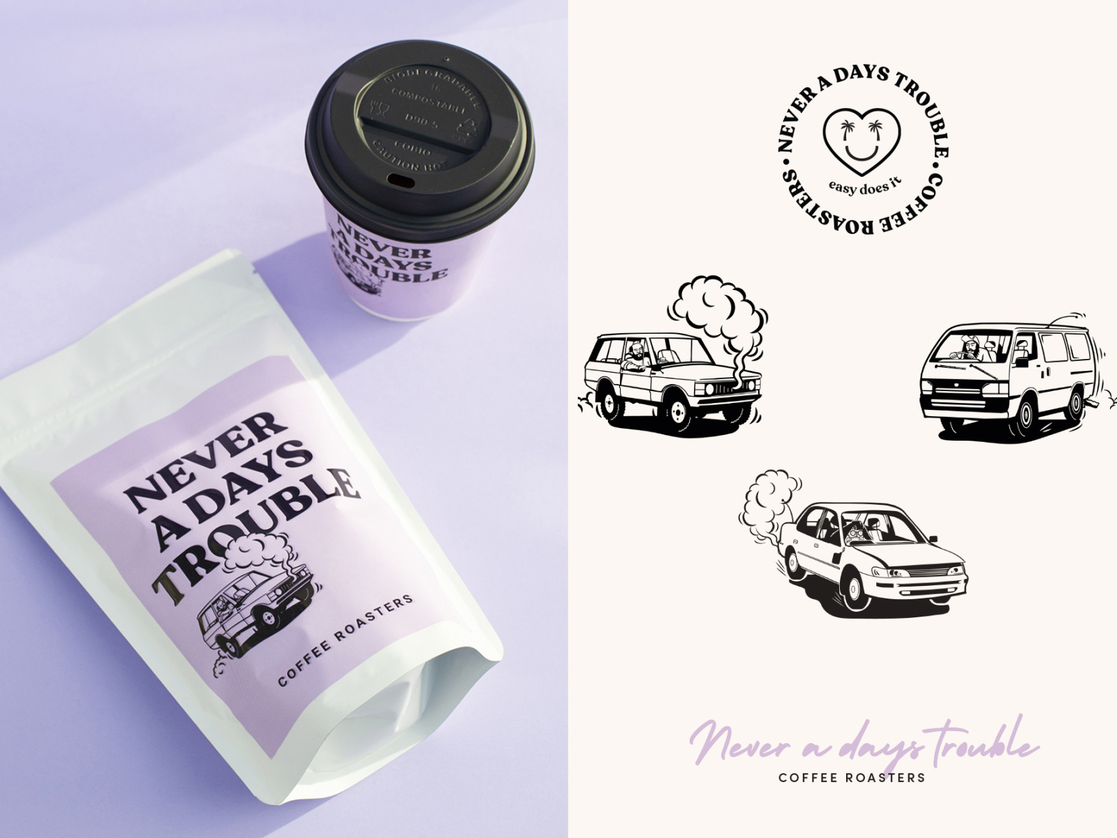 Never A Day’s Trouble - Coffee Roasters by Ethan Smyth on Dribbble