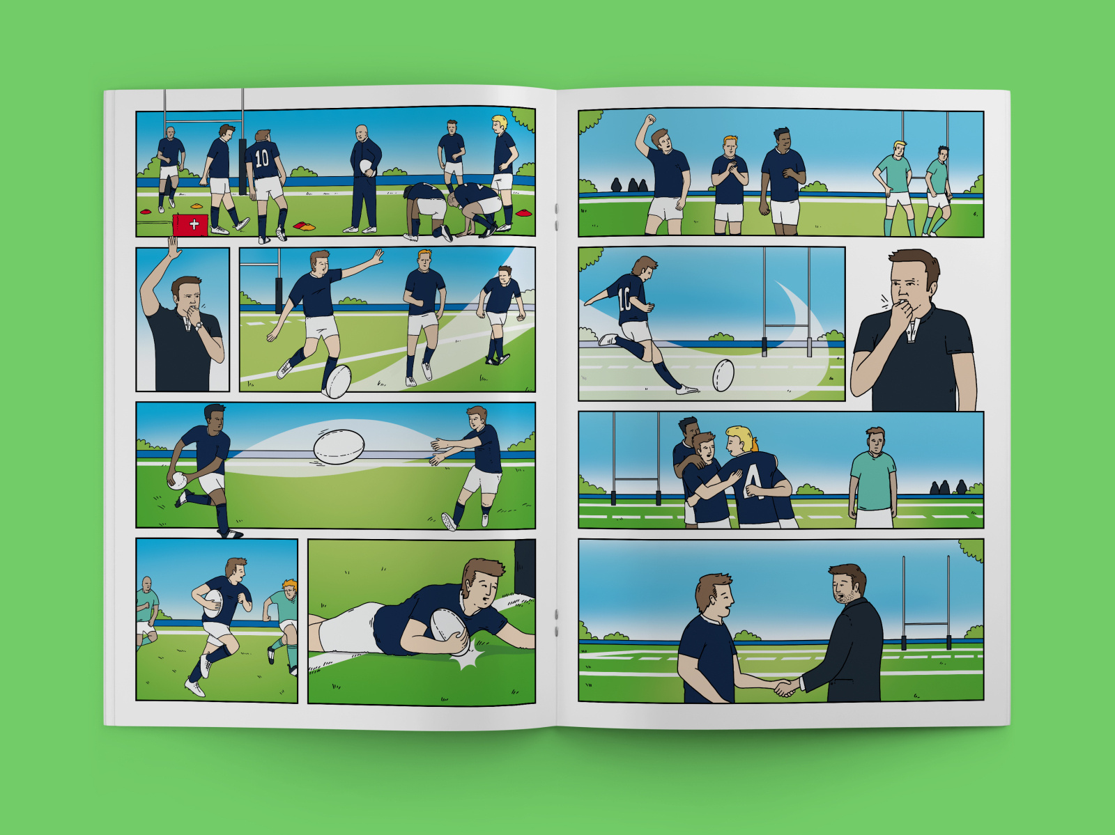 Personalised Rugby Comic - Page 3 and 4 by Ethan Smyth on Dribbble