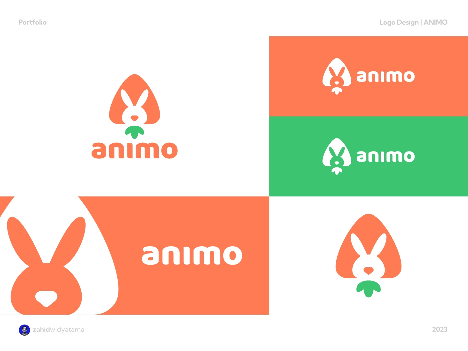 animo | Logo Design (A + Rabbit + Carrot) by Zahid Studio on Dribbble