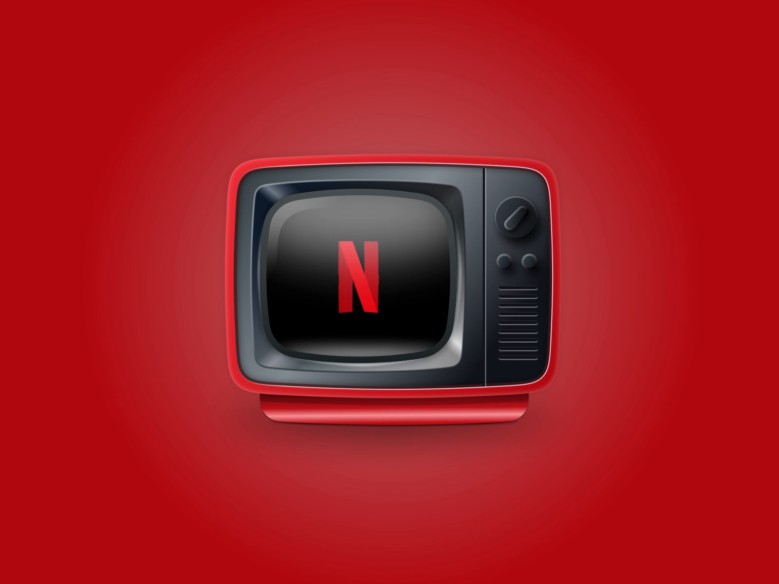 Retro Netflix TV Skeuomorphism by Saptarshi Prakash on Dribbble