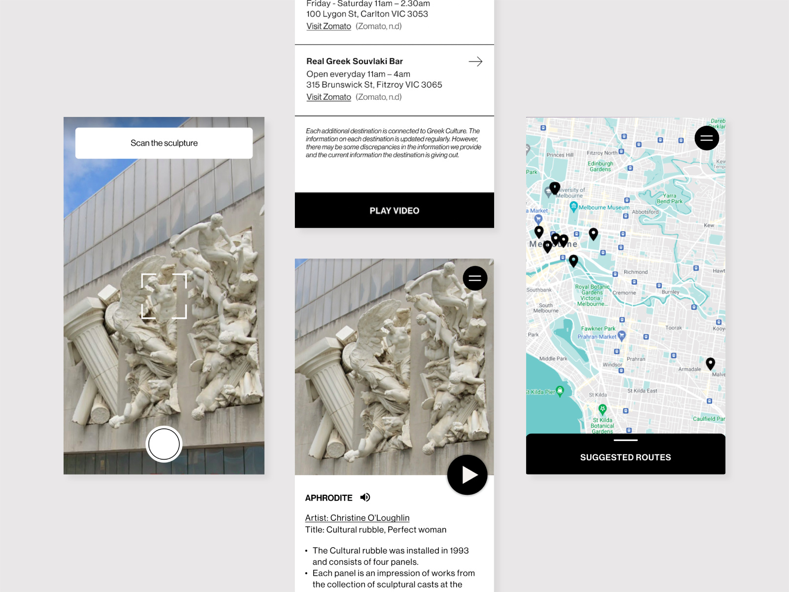 Greek Sculpture GSP App by Ruby Spao on Dribbble