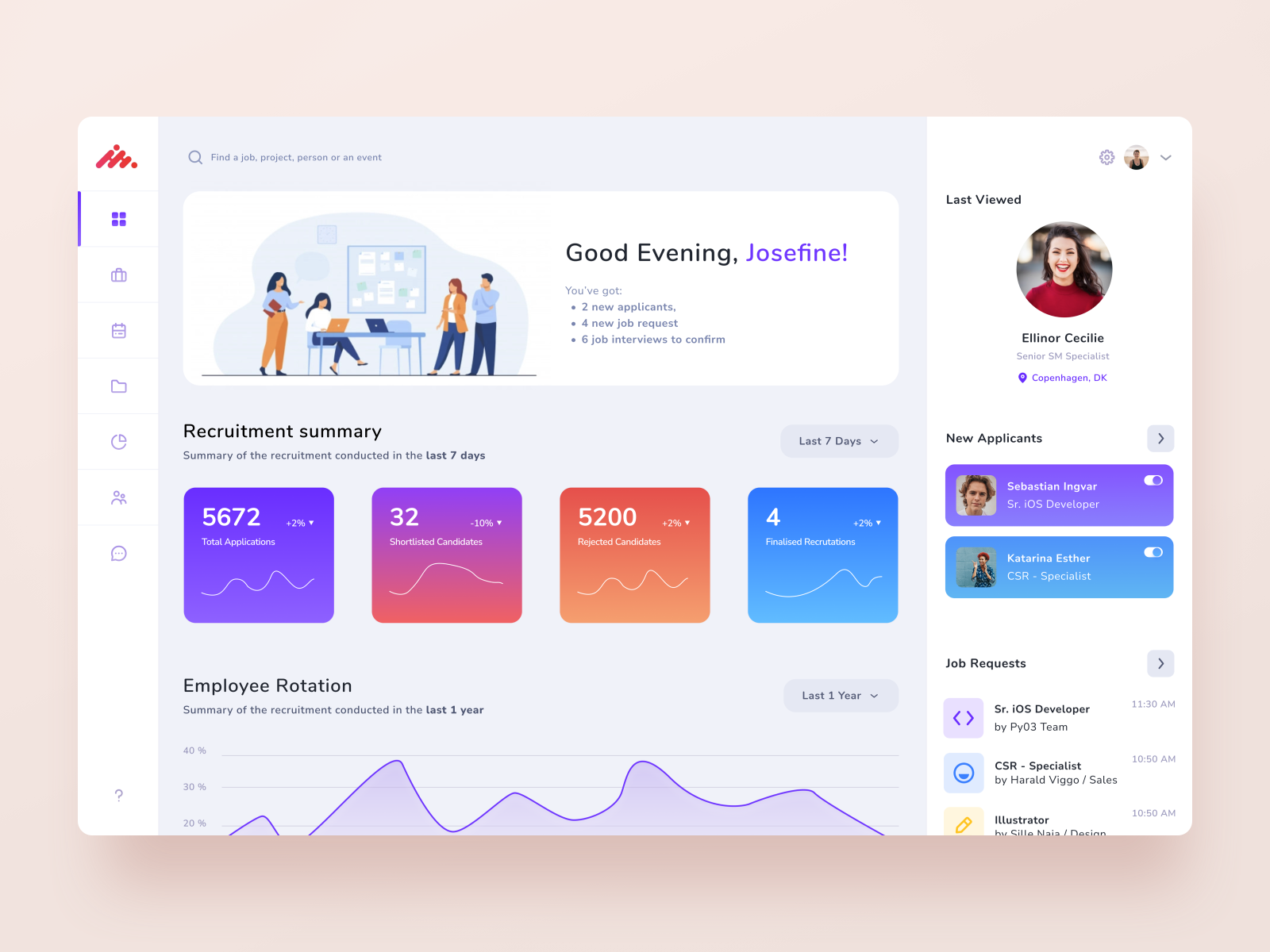 Dribbble - HR Tool - Wireframe 1.png by Maciej Antkowiak