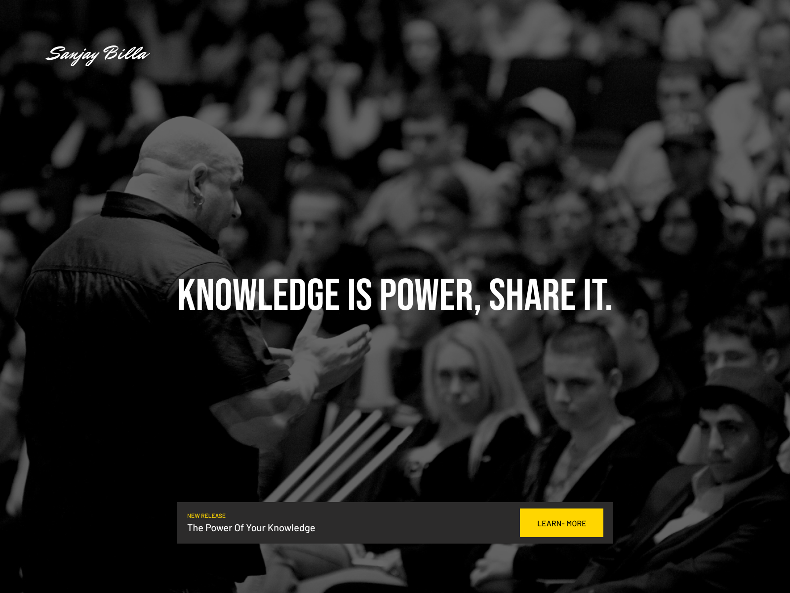 KNOWLEDGE IS POWER, LET'S SHARE IT. by Sanjay Billa on Dribbble