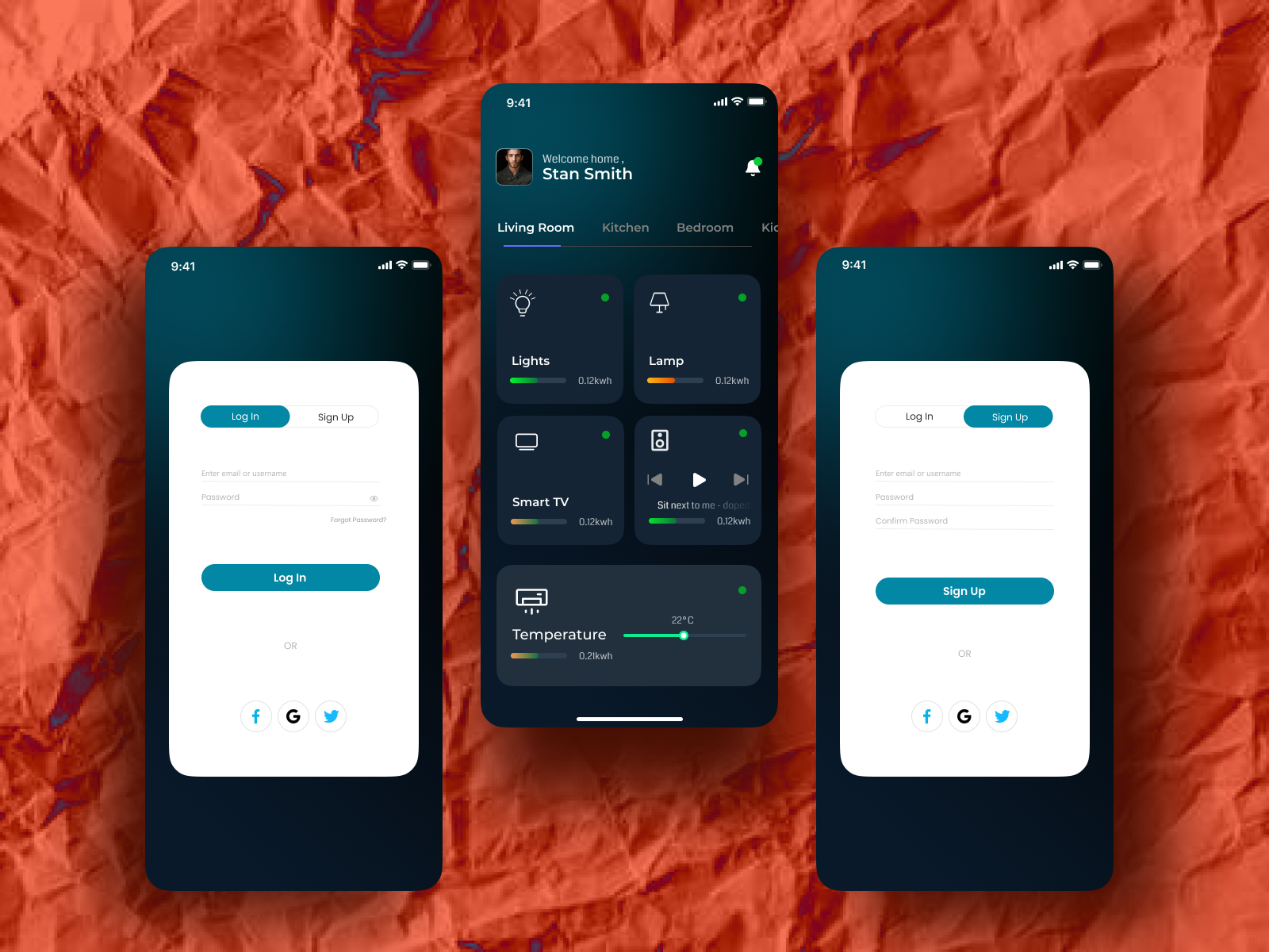 IOT Home Automation UI by Sanjay Billa on Dribbble