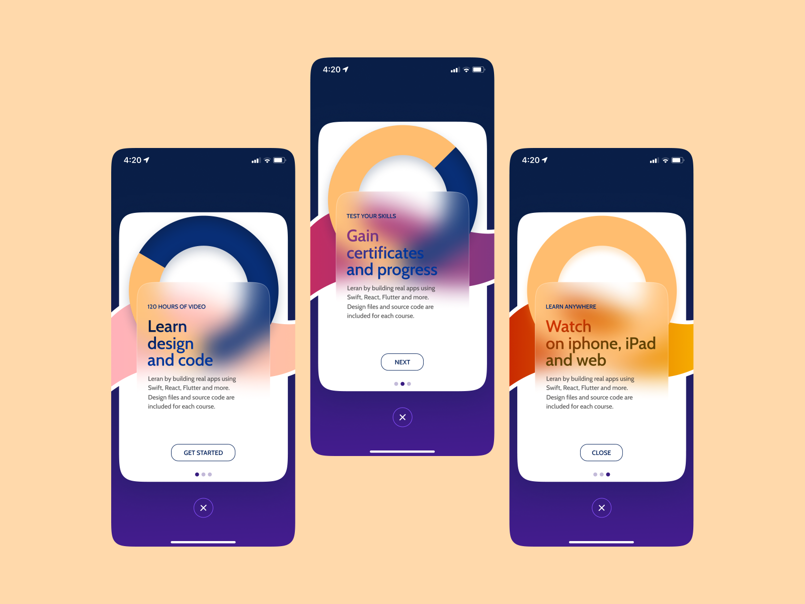 Onboard screens by Sanjay Billa on Dribbble