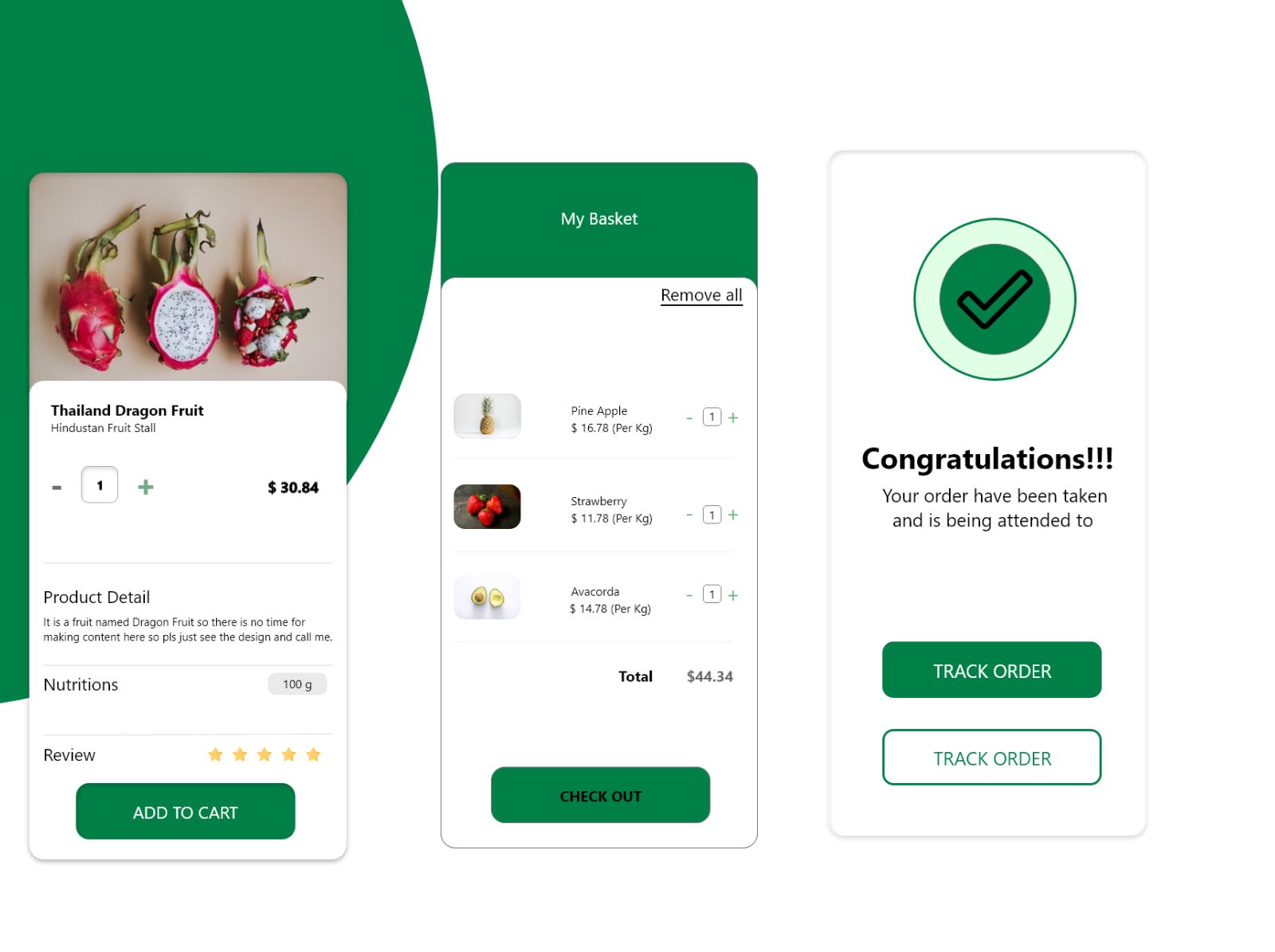 Fruit Selling in Online UI Design by manjith on Dribbble