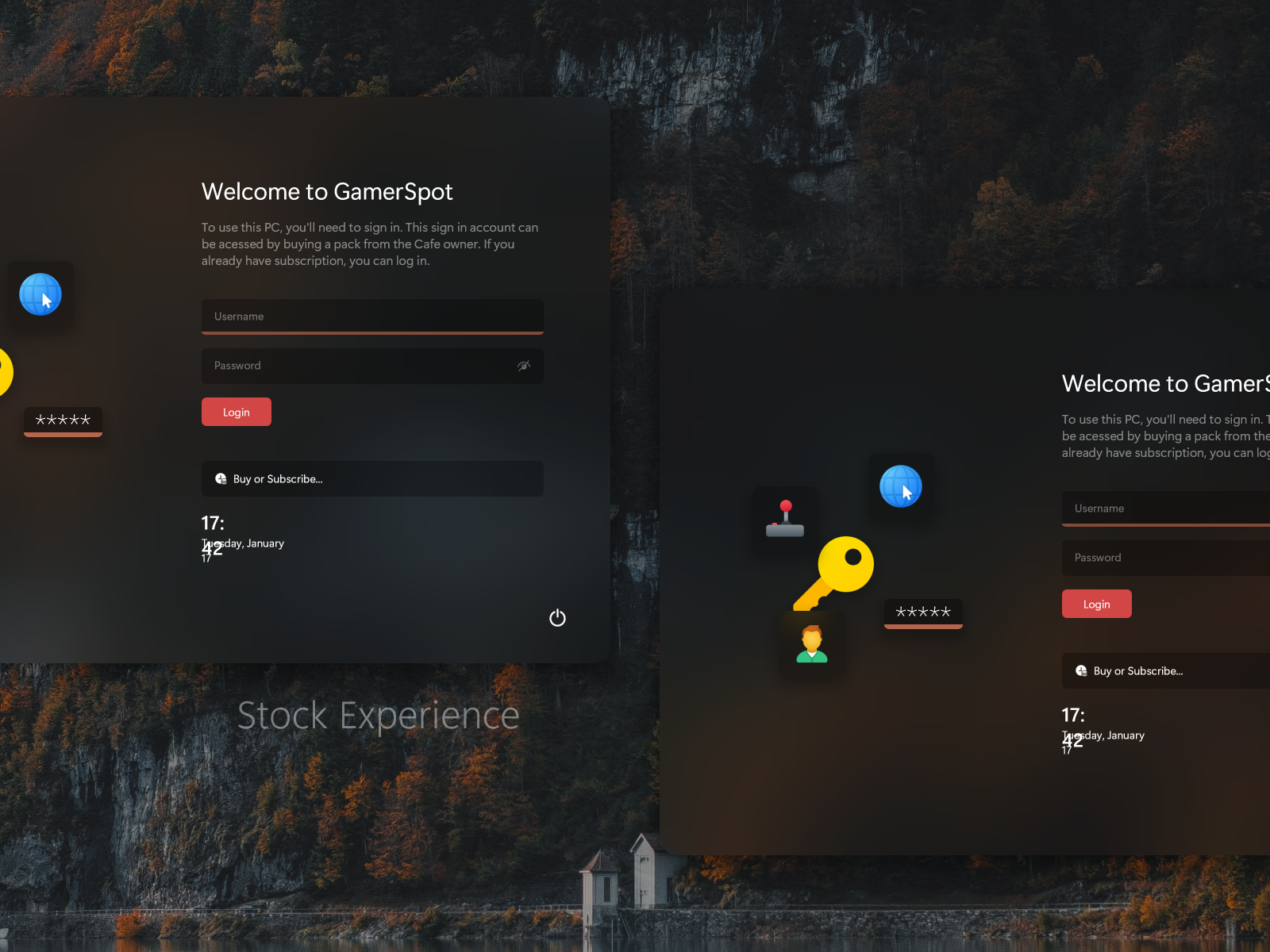 Internet Cafe login UI redesign by Cakiru on Dribbble