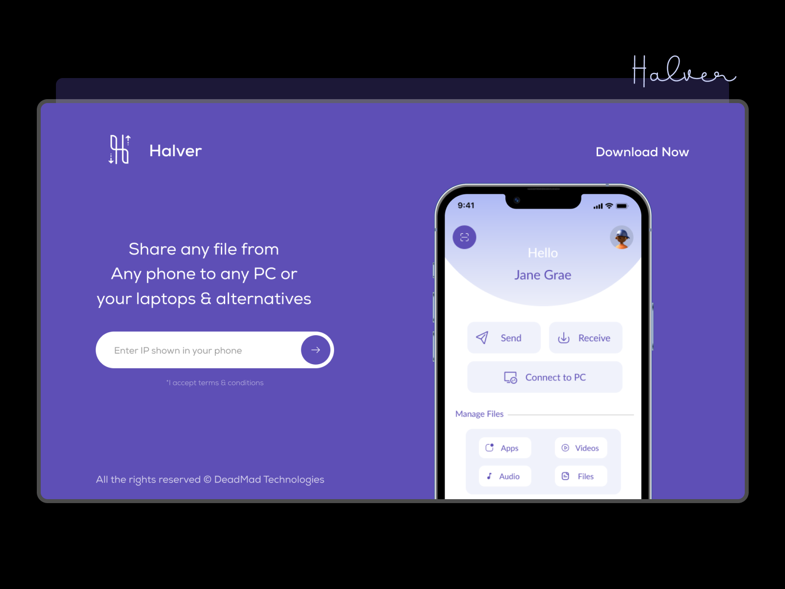 Halver - File transfer web by Darshil gohel on Dribbble