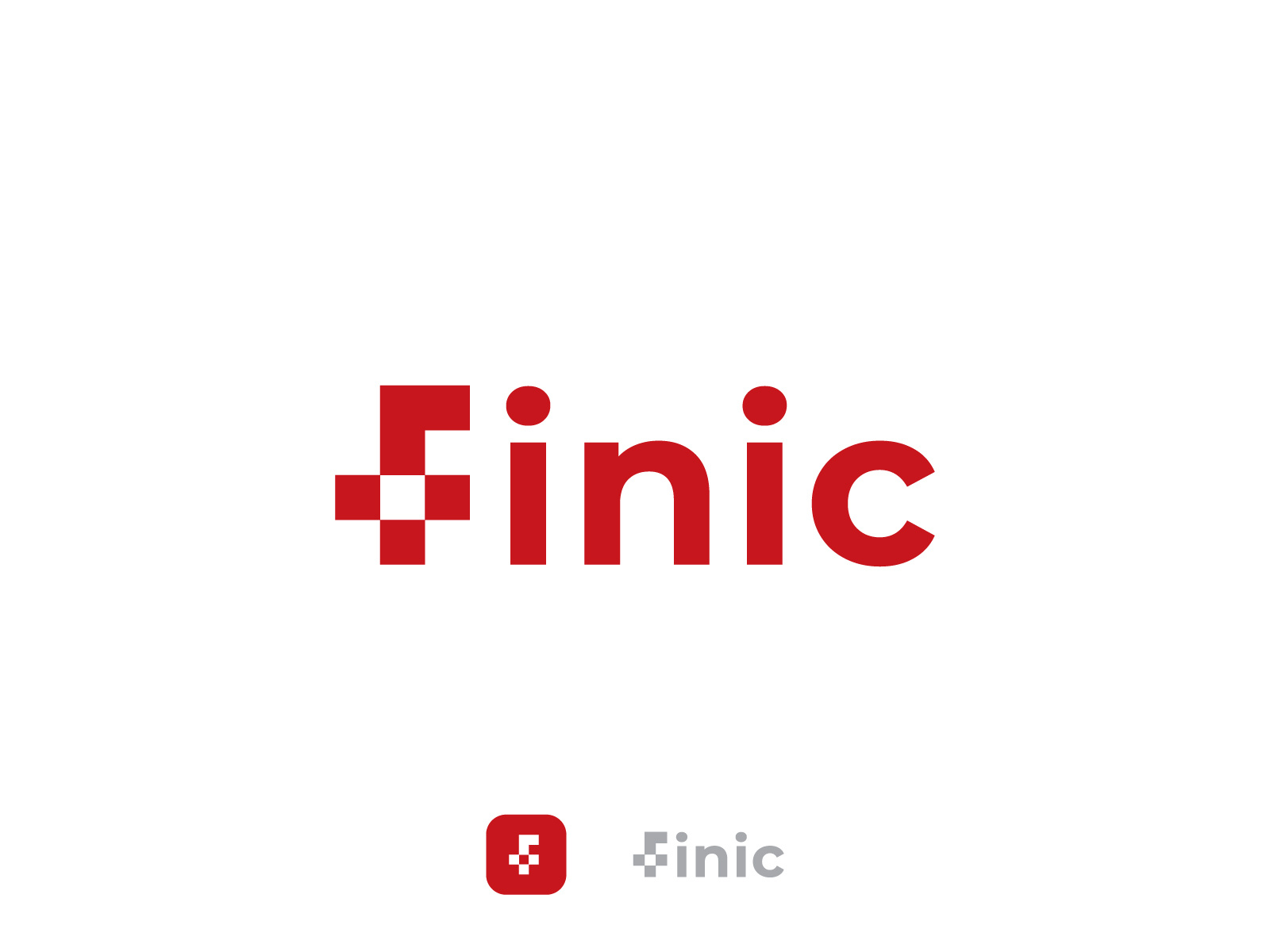 Finic wordmark healthcare logo by Habib Ahmed on Dribbble