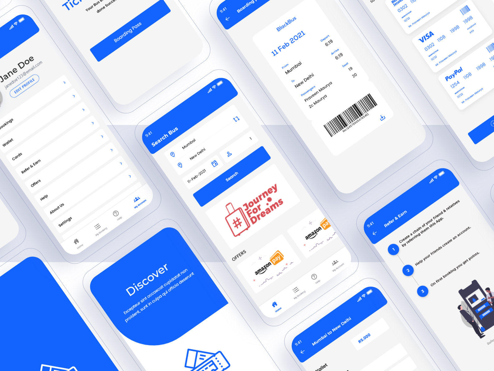 Bus ticket booking app by Praveen Maurya on Dribbble