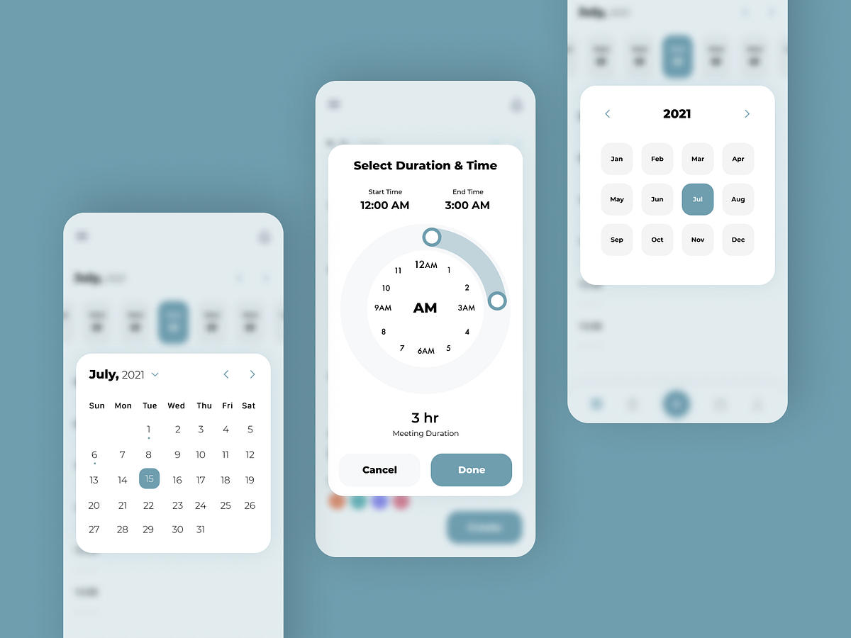 Browse thousands of Time Picker UI Design images for design inspiration | Dribbble