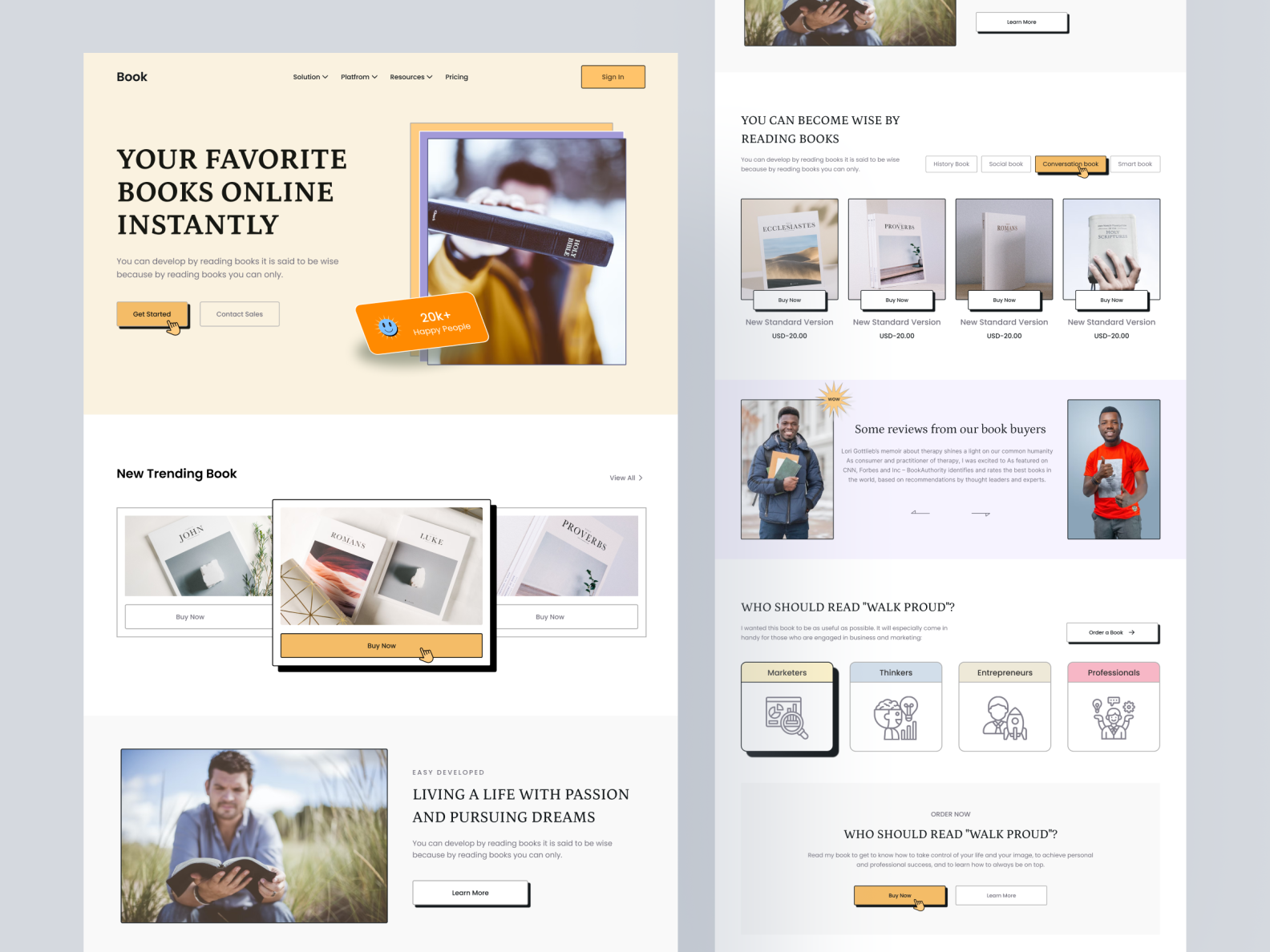 Book Store Website Landing Page Design by Ahmed Tamjid on Dribbble