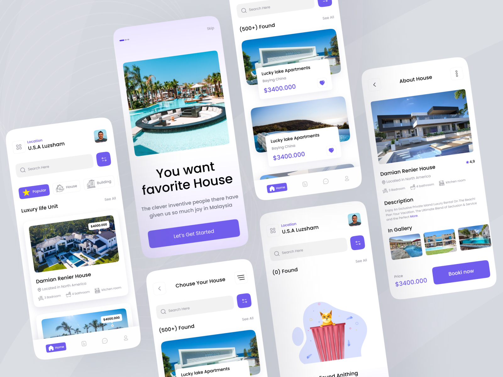 Real Estate Mobile App Design by Ahmed Tamjid on Dribbble