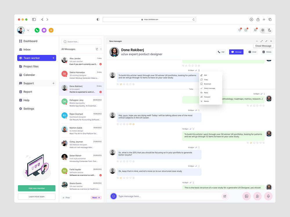 Contract Teamwork Dashboard Ui Design By Ahmed Tamjid On Dribbble