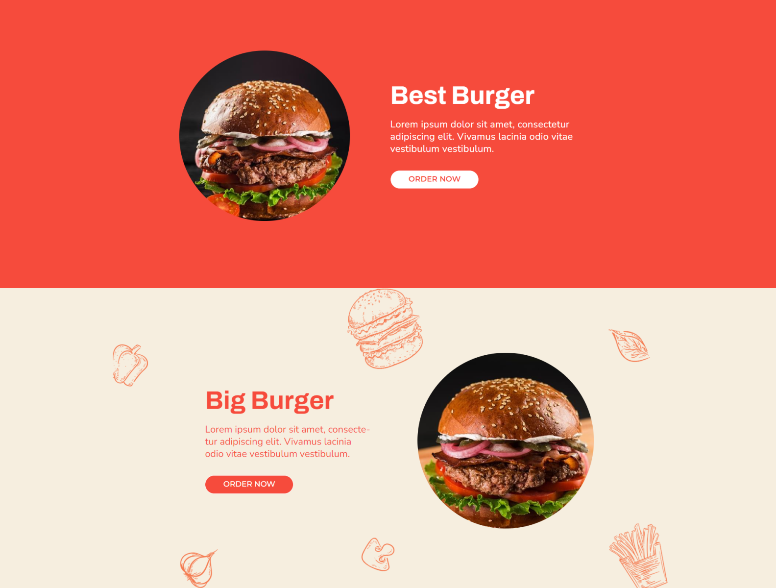 Burger Restaurant Landing Page With elementor by Khalekuzzaman Rony on ...