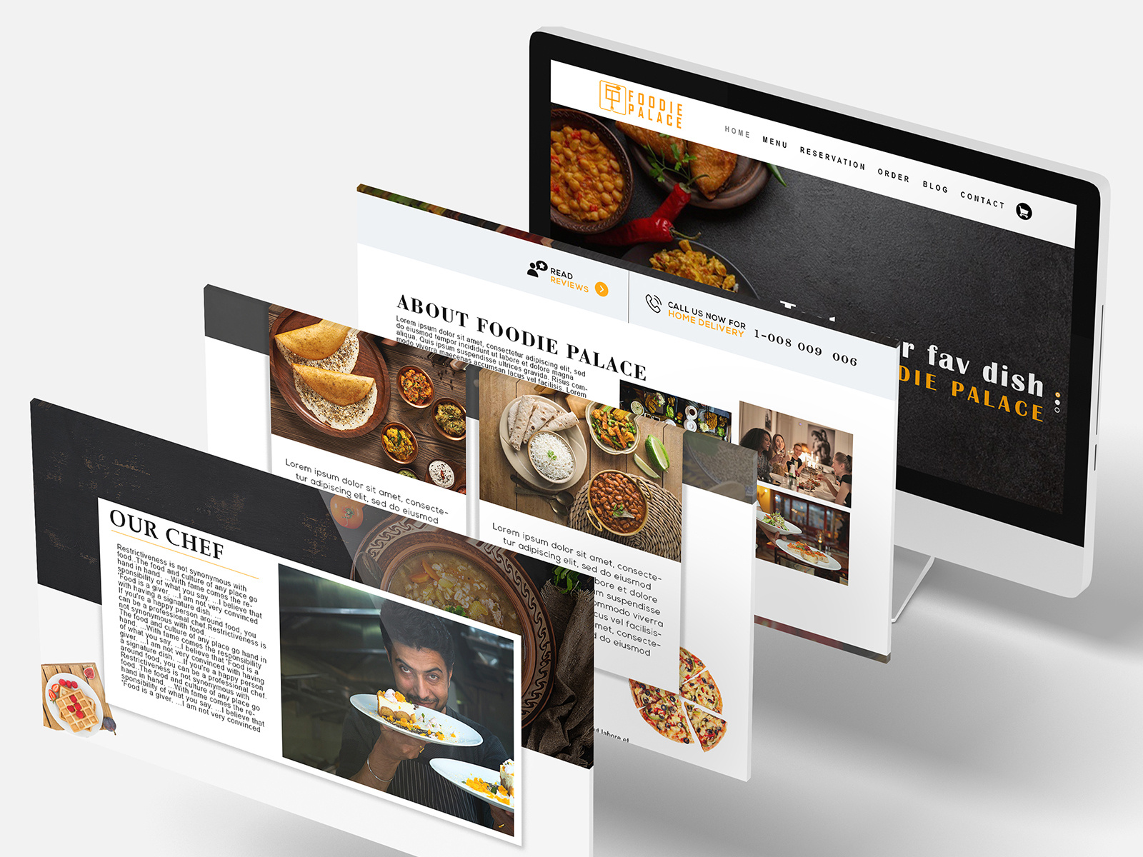 Food Restaurant Website by pooja on Dribbble