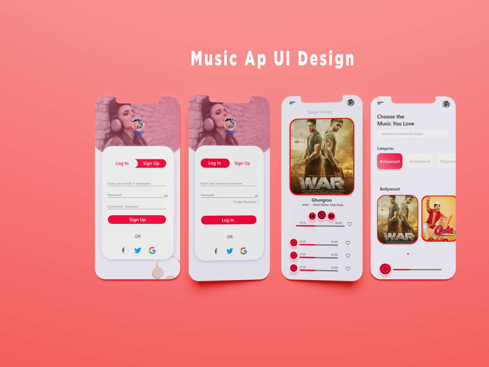 UI DESIGN OF MUSIC APP by Aalok Prajapati on Dribbble