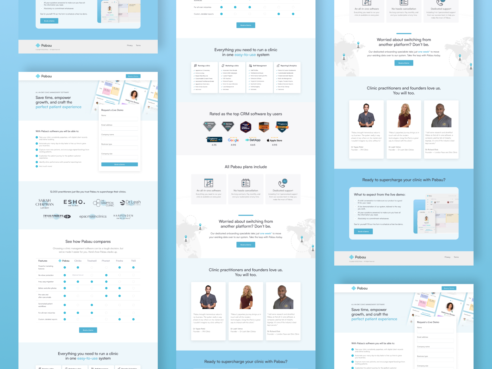 Pabau - Landing Page Design by Lucas Cavalcante for Hey Digital on Dribbble