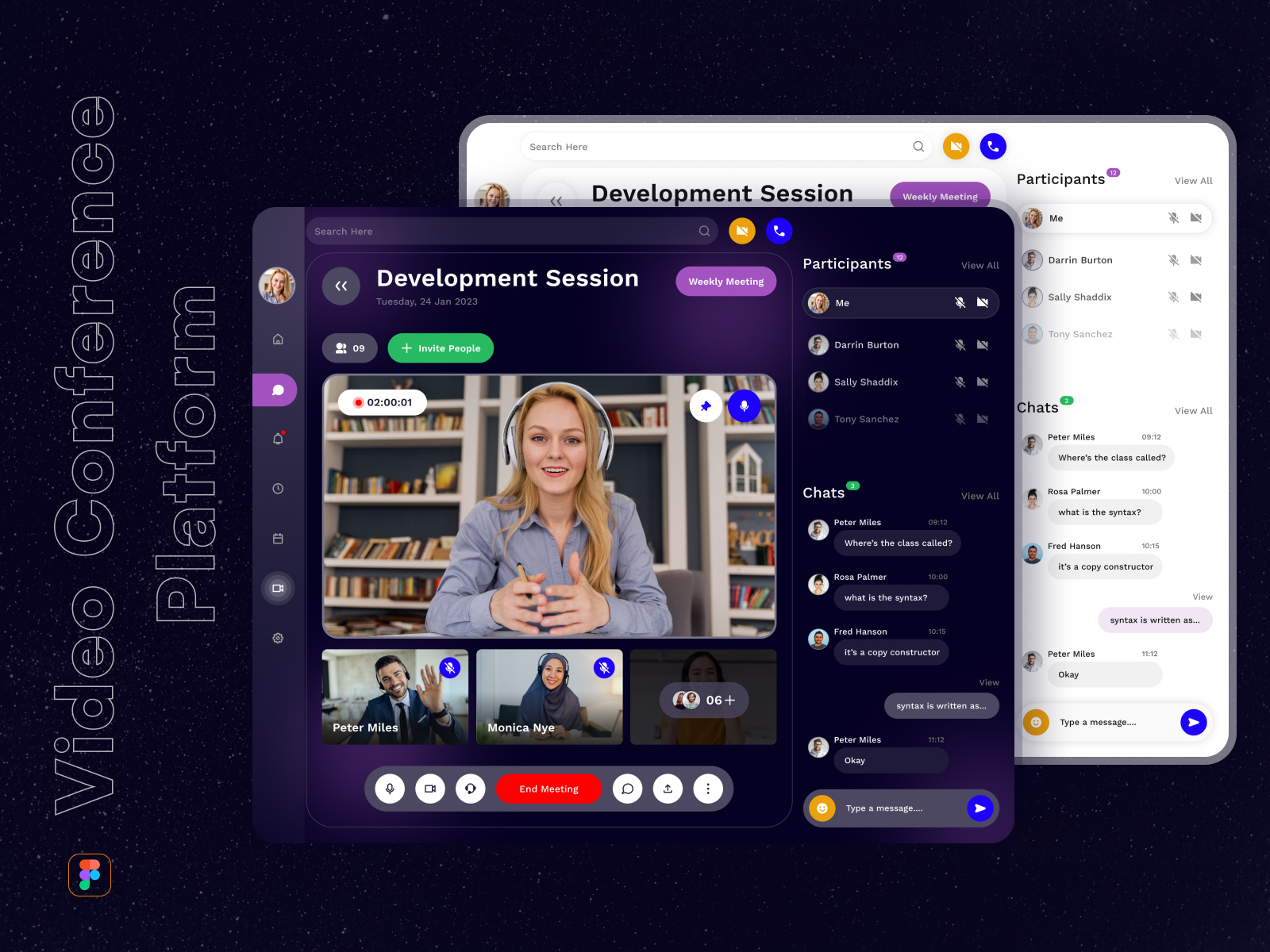 Video Conferencing Platform by iCoderz Design on Dribbble