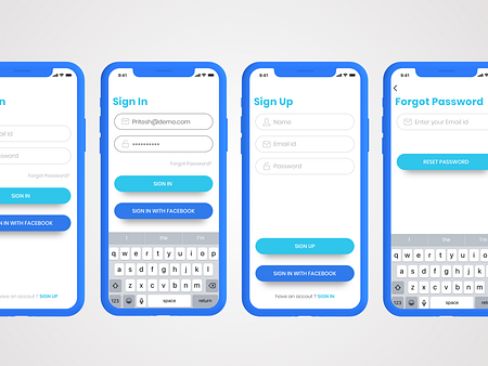 Sign In & Sign Up Screen design by iCoderz Design on Dribbble