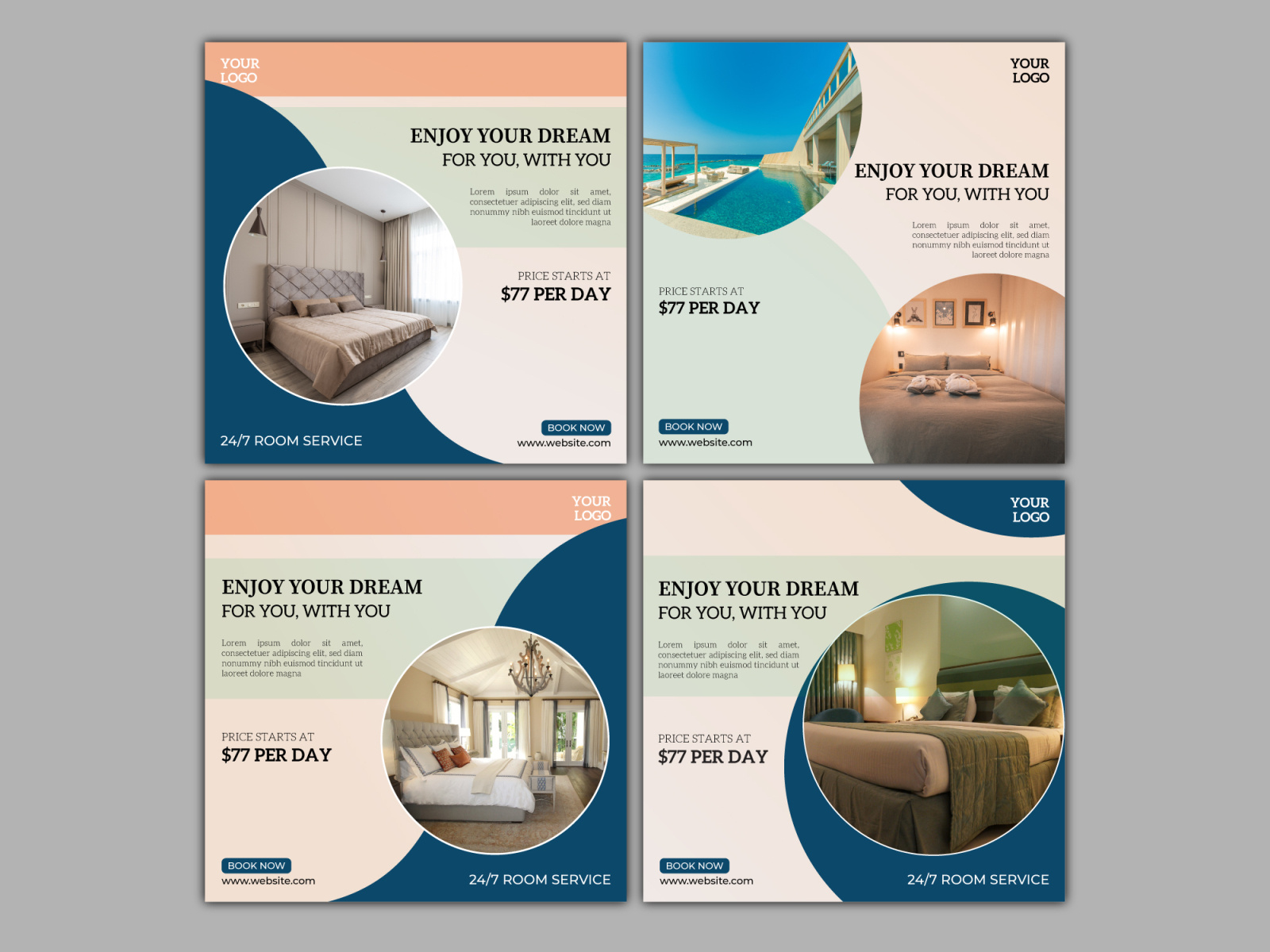 Hotel Social media post design by khairul on Dribbble