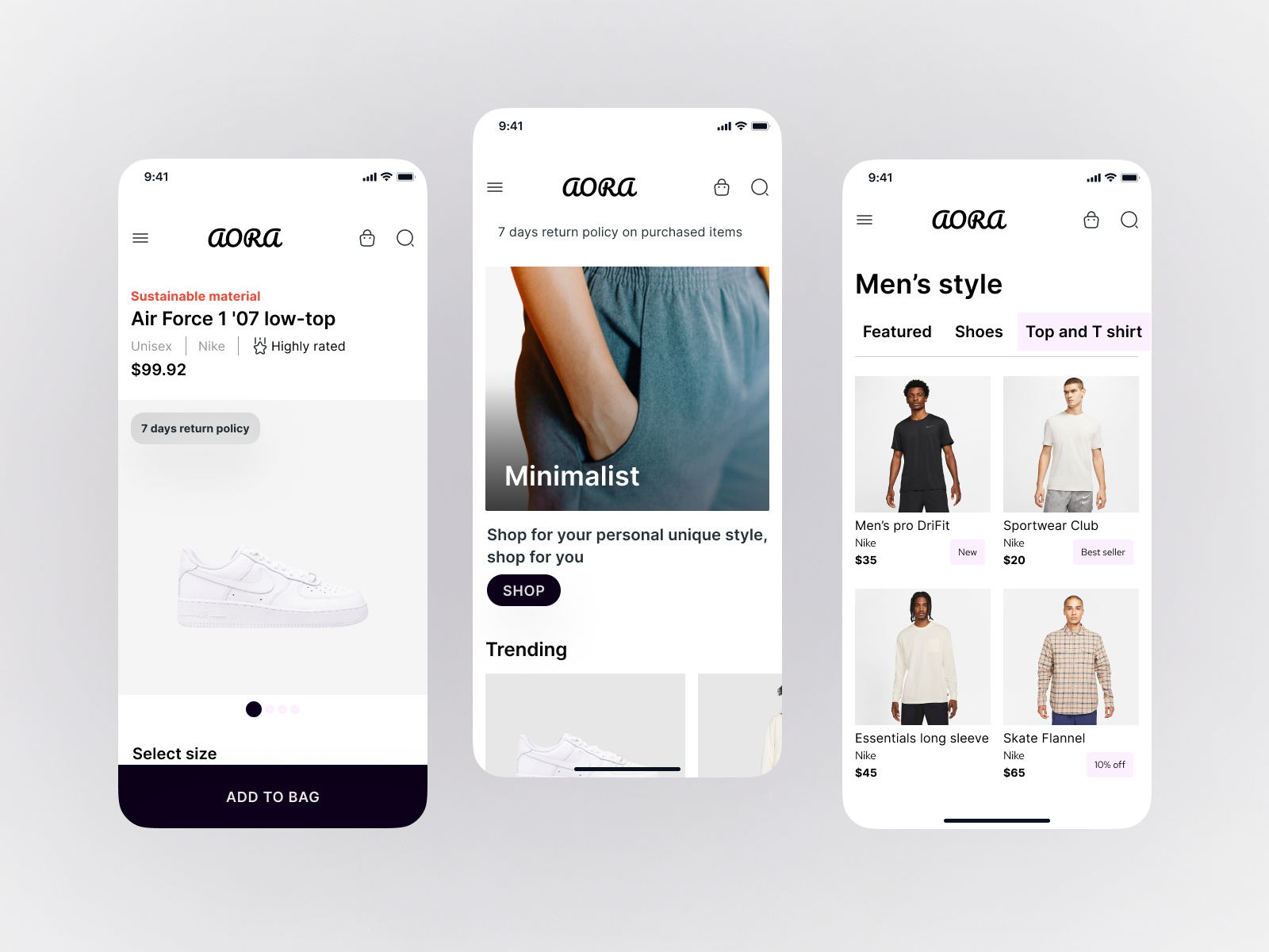 AORA - Ecommerce clothing mobile website by Omolade Lekan | UI/UX ...