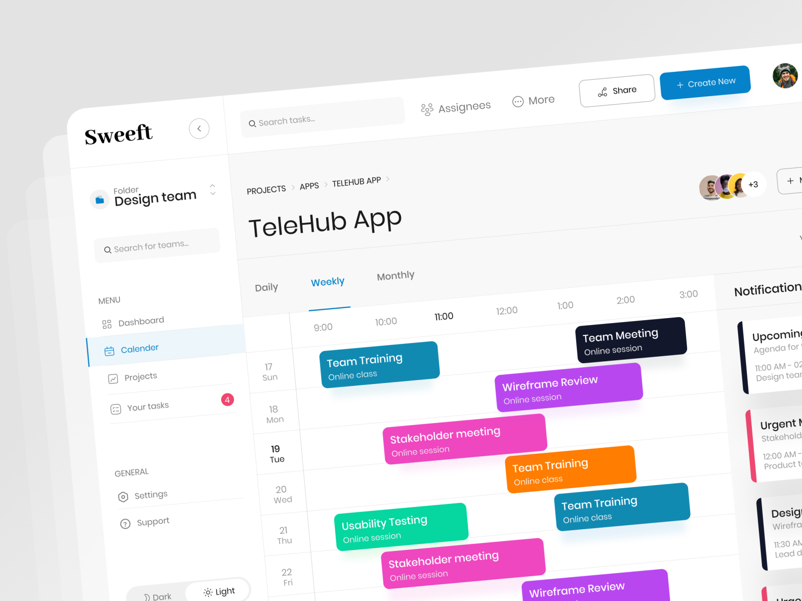 Project Management Dashboard (Sweeft) by Amana Braimah on Dribbble