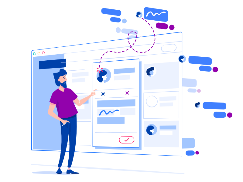 Job candidates - Hero Image by Pawel Olek on Dribbble