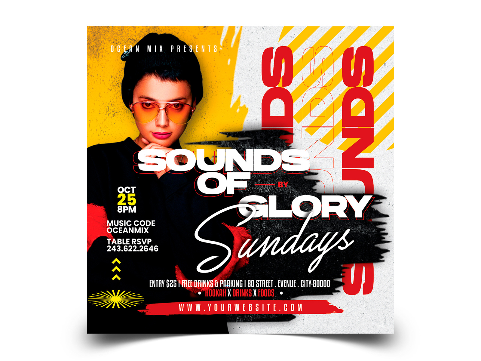 Artist Concert Flyer by Ocean Mix on Dribbble