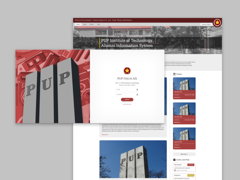 Alumni System by Lawrence Anthony Ferrer on Dribbble