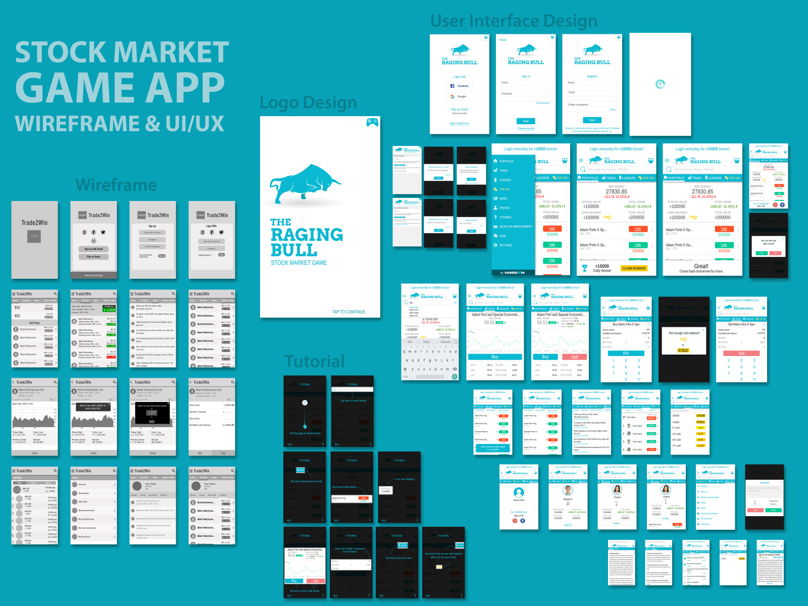 The Raging Bull UI by Sumesh Pillai on Dribbble