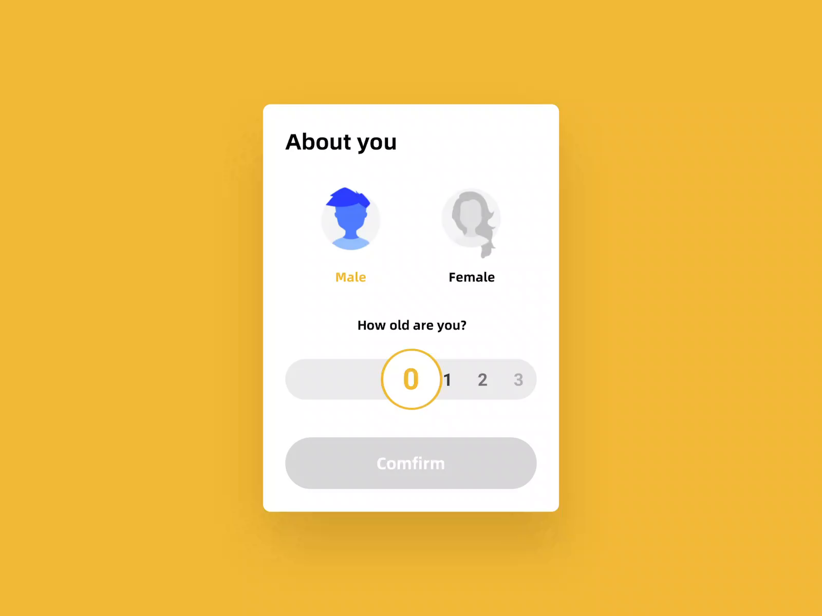 Age Selection by Zhu Eason on Dribbble