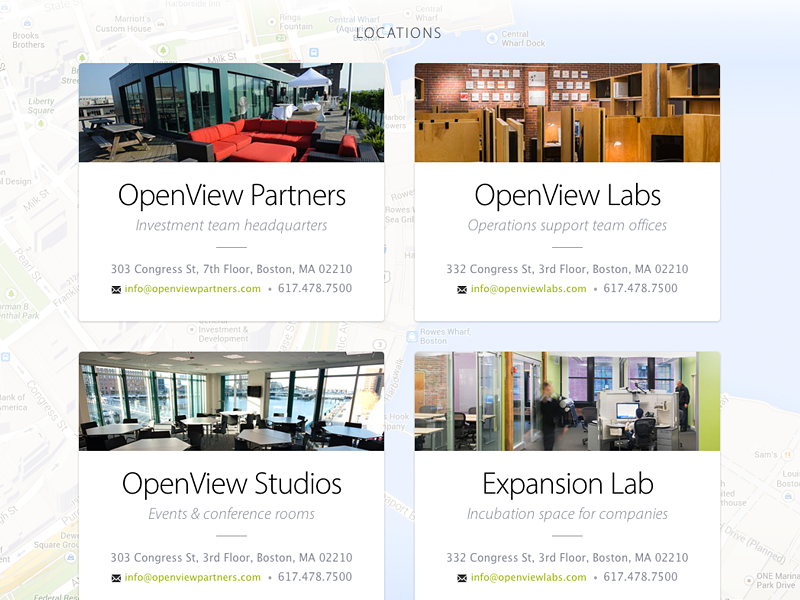 Contact / Office Locations by Kevin Leary on Dribbble