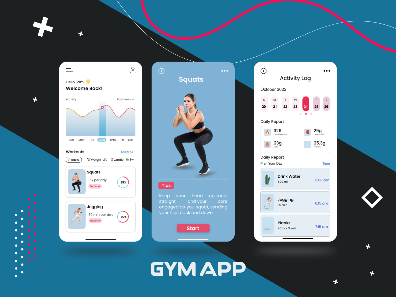 GYM APP #UI_DESIGN by Nemwang on Dribbble